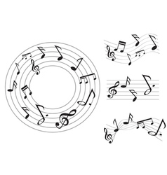 Circle music notes Royalty Free Vector Image - VectorStock