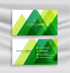 Green abstract modern business card design Vector Image