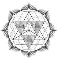 Mandala sacred geometry Royalty Free Vector Image