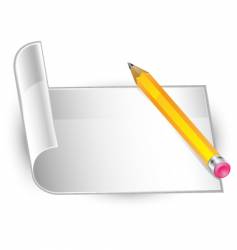 Pencil and paper Royalty Free Vector Image - VectorStock