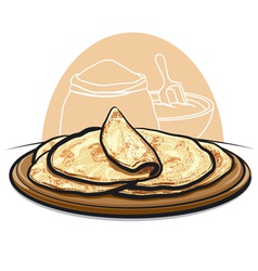 Pita bread Royalty Free Vector Image - VectorStock