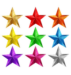 Star shape balloons in many colors Royalty Free Vector Image