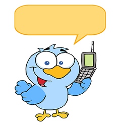 Calling bird cartoon Royalty Free Vector Image