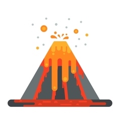 Volcano eruption Royalty Free Vector Image - VectorStock
