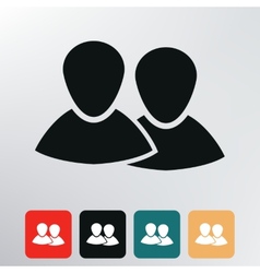Two people icon Royalty Free Vector Image - VectorStock