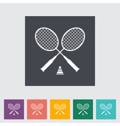 Set badminton equipment Royalty Free Vector Image