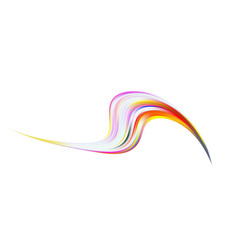 Colorful flow poster transparent brushstroke wave Vector Image