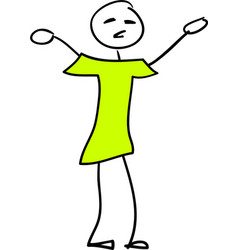 Paranoid paranoia people too worry stick figure Vector Image