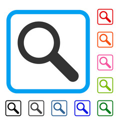 Search tool framed icon Royalty Free Vector Image