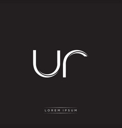Ur initial letter split lowercase logo modern Vector Image