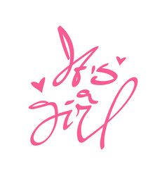 Hand lettering girl 03 Royalty Free Vector Image