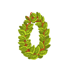 Letter e english alphabet made of tree branches Vector Image