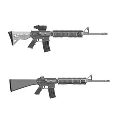 Military assault weapon Royalty Free Vector Image