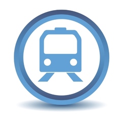 Blue Train icon Royalty Free Vector Image - VectorStock
