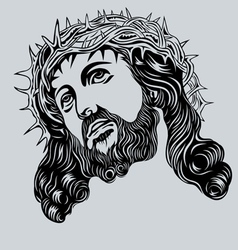 Jesus christ face Royalty Free Vector Image - VectorStock