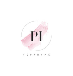 Handwritten ip i p letter logo with sparkling Vector Image