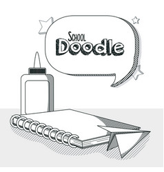Set hand drawn doodle notepaper Royalty Free Vector Image