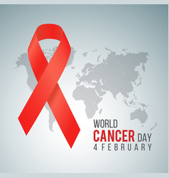 World cancer day design with elegant background Vector Image