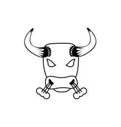 Angry 2d cartoon stickman spreads his arms Vector Image