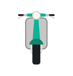 Man riding scooter view from above flat Royalty Free Vector