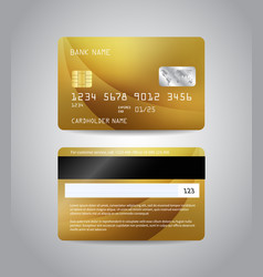 Credit card front and back side Royalty Free Vector Image