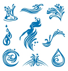Water elements Royalty Free Vector Image - VectorStock