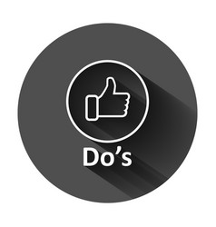 Dos and donts sign icon in transparent style like Vector Image