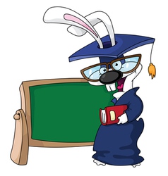 Graduation rabbit Royalty Free Vector Image - VectorStock