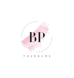 Handwritten bp b p letter logo with sparkling Vector Image