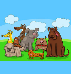 Cartoon puppies dogs comic characters big set Vector Image