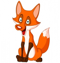 Talking fox Royalty Free Vector Image - VectorStock