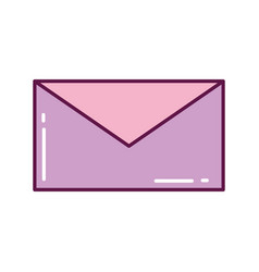 Pink open envelope message communication icon Vector Image