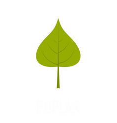 Birch leaf icon flat style Royalty Free Vector Image