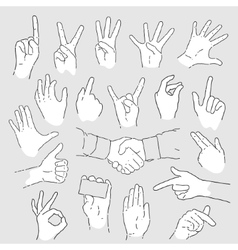 Hands doodles expression gestures human hands Vector Image