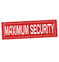 Maximum security sign or stamp Royalty Free Vector Image