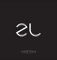 Lz logo letter monogram with triangle shape Vector Image