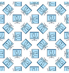 Mathematics matrix concept blue line seamless Vector Image