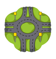 Road single icon in cartoon styleroad Royalty Free Vector