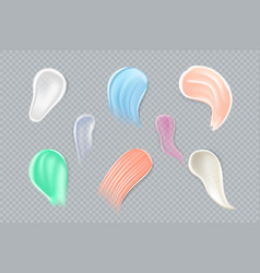Foundation realistic smears icon set Royalty Free Vector