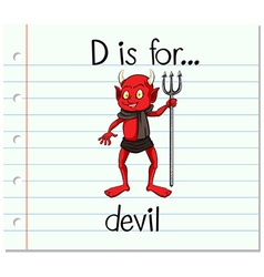 Flashcard letter D is for dad Royalty Free Vector Image