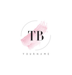 Bb b b watercolor letter logo design Royalty Free Vector