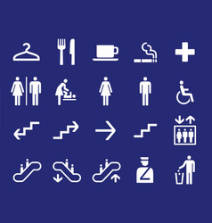 Office navigation pictograms Royalty Free Vector Image