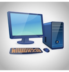 Stylish Simple External Computer Parts Royalty Free Vector