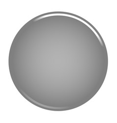 Gray glossy button blank icon square empty shape Vector Image
