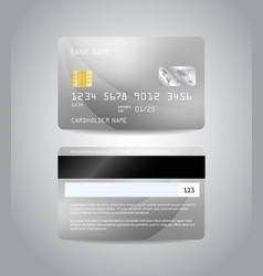 Credit card front and back side Royalty Free Vector Image