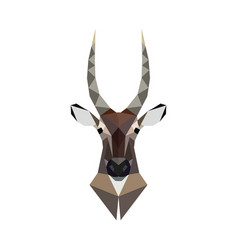 Head antelope blesbok Royalty Free Vector Image