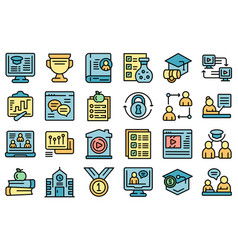 Classroom lesson background flat style Royalty Free Vector