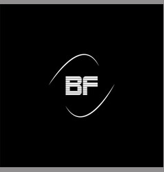 B w letter logo creative design on black color Vector Image