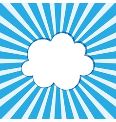 Frame with clouds and sun Royalty Free Vector Image