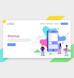 Flat modern design app development Royalty Free Vector Image